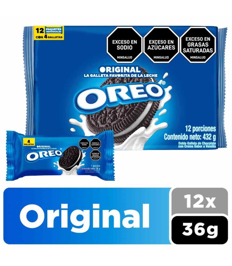 GALLETA OREO ORIGINAL PQ432 GRAMOS