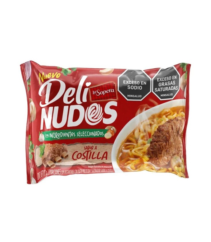 SOPA DELI NUDOS LA SOPERA INSTANTANEA COSTILLA SOBRE 87GRAMOS